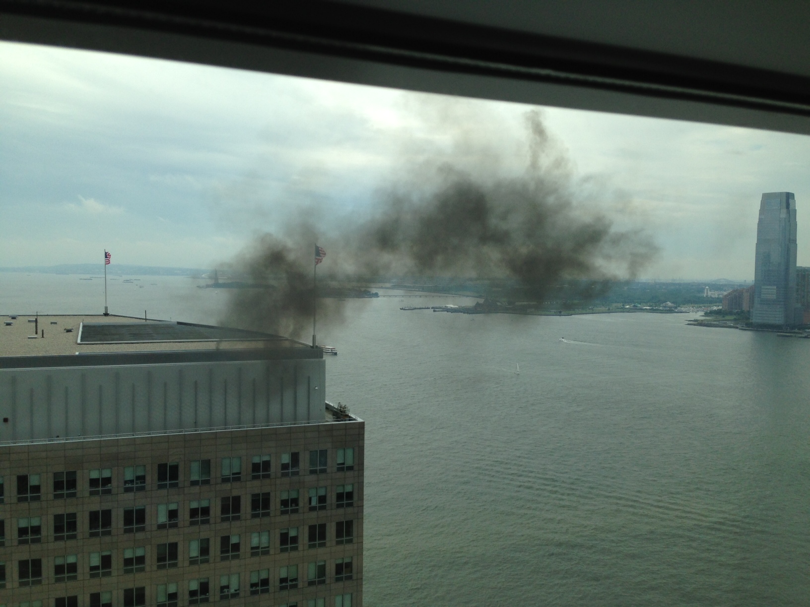 NYMEX building secretly burning something | The Greer Journal