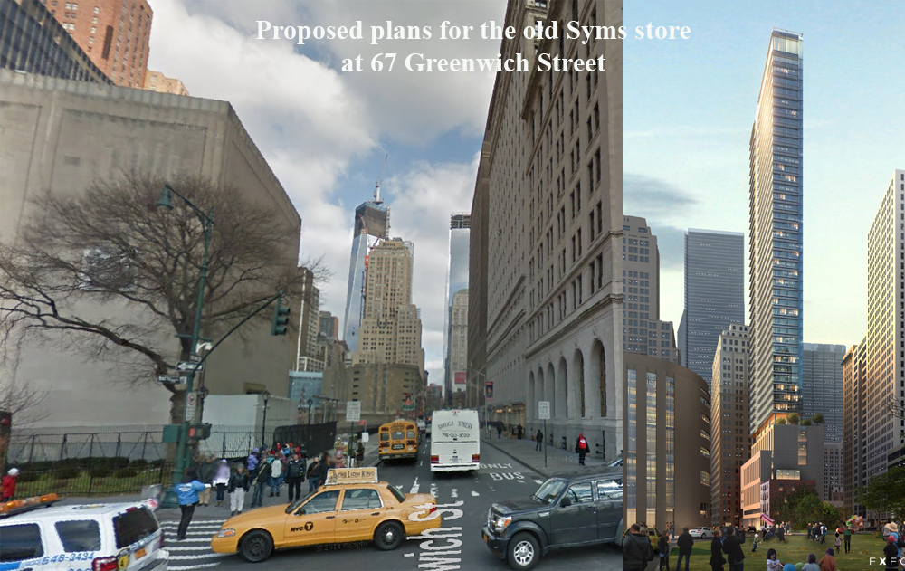 Plans for the old Syms store on Greenwich Street in FiDi | The Greer ...