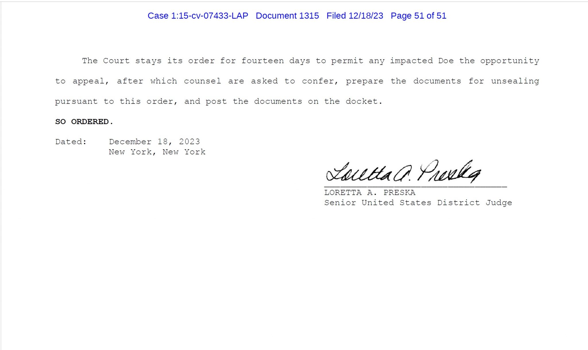 Exclusive: The sealed Jeffrey Epstein documents are indeed being ...